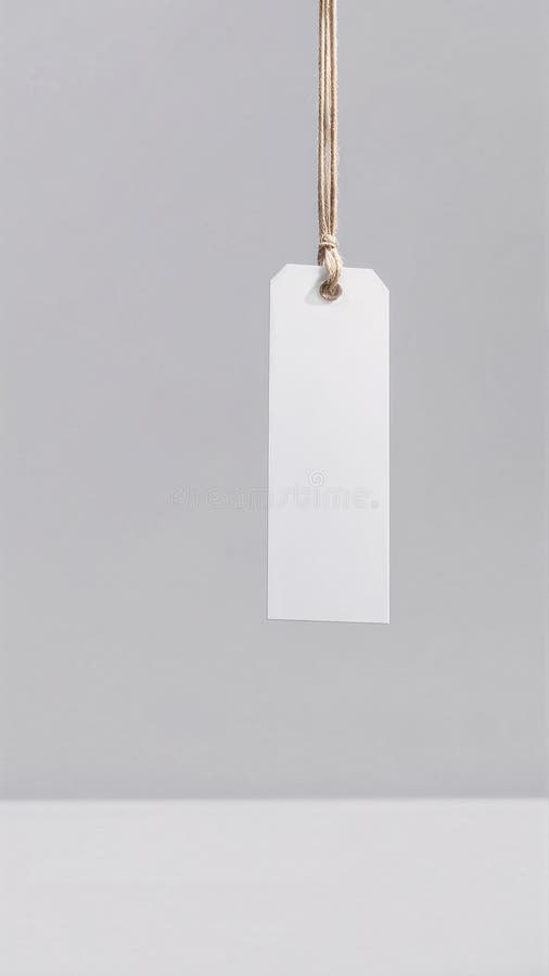 Minimalist Tag with Twine, Mockup Tag Stock Photo - Image of neutral ...