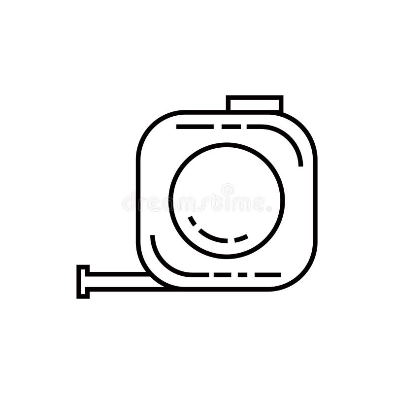 Line Art Construction Measuring Tape Stock Illustration - Illustration ...