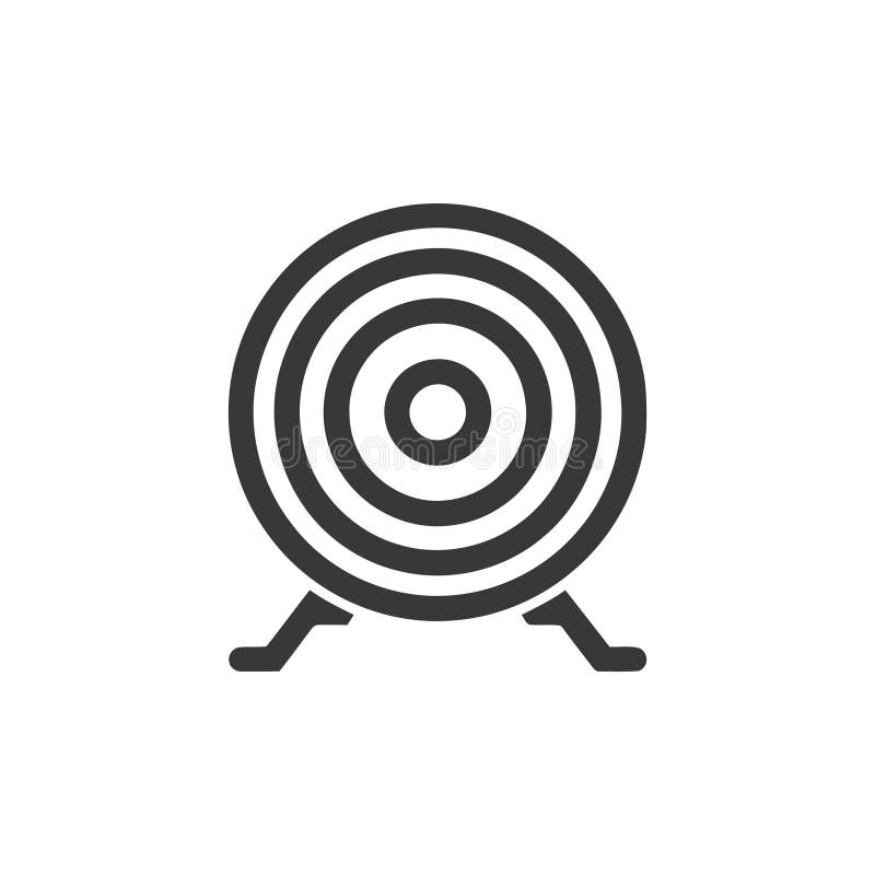 Archery Target with Stand: a Simple Vector Icon Stock Vector ...