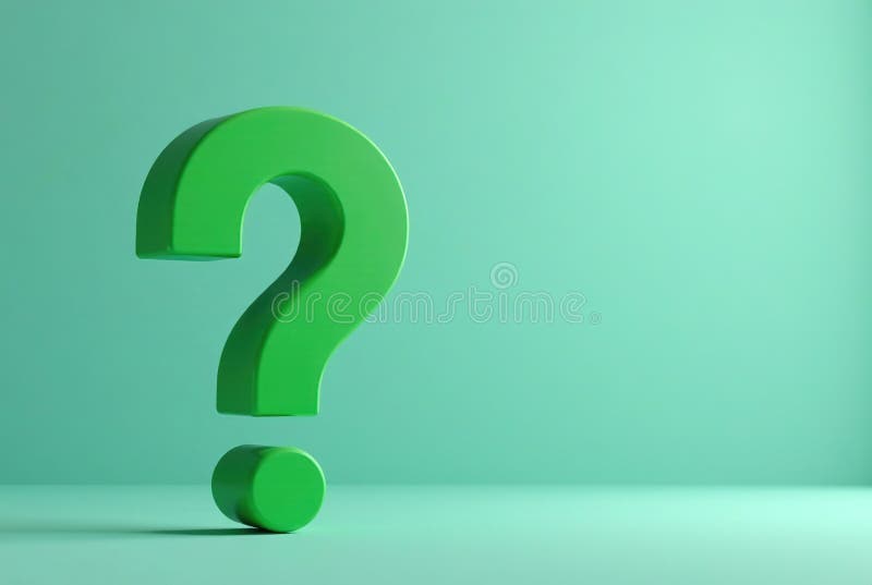 Minimalist Teal Question Mark Graphic Design Element a Modern Curious ...