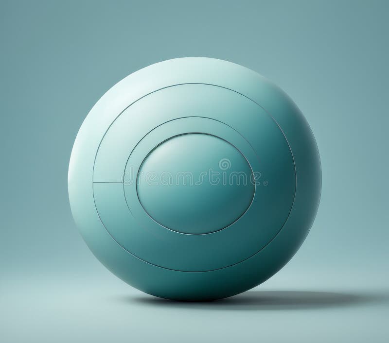 Minimalist Teal Sphere on Light Background Stock Photo - Image of teal ...