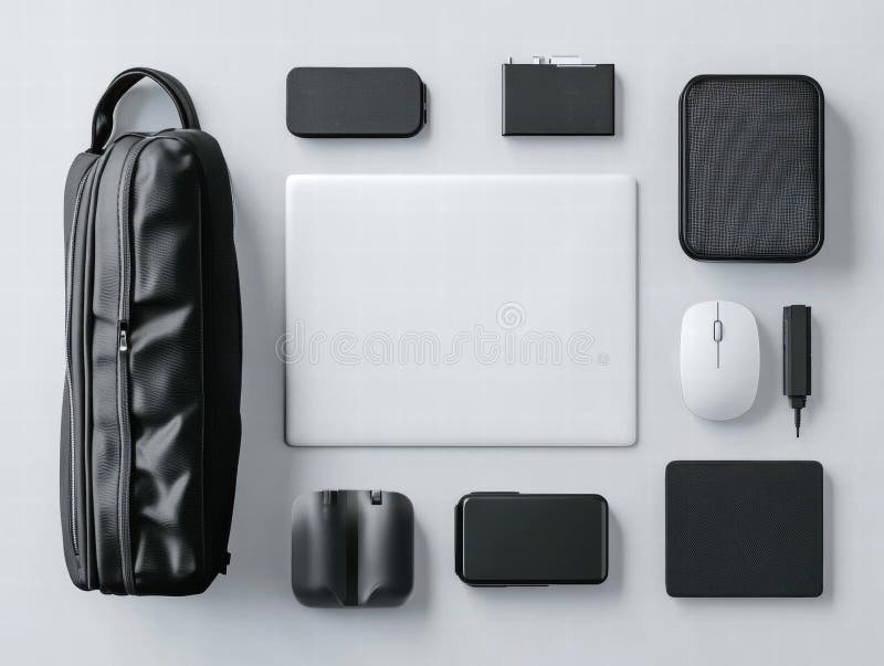 Minimalist Tech Accessories, a Sleek and Functional Setup Stock Image ...