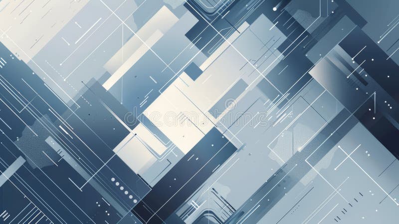 Minimalist Tech Background Featuring Geometric Shapes and Circuit ...