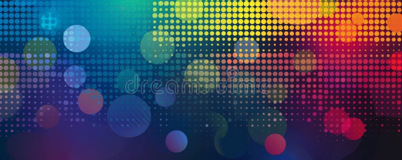 Minimalist Tech Background with Halftone Dotted Circles in Various ...