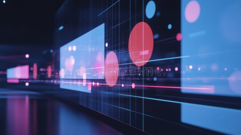 Minimalist Tech Design Focusing on Data and Communication Flow Stock ...