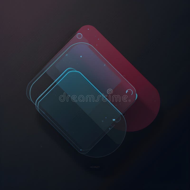 Minimalist Tech Design with Overlapping Transparent Shapes Stock Photo ...