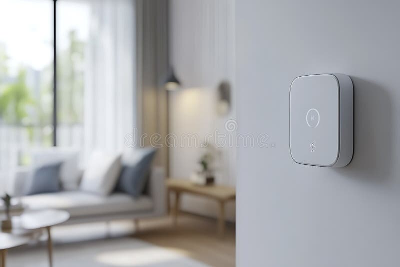 Minimalist Tech-Integrated Living Room with Intelligent Devices and ...