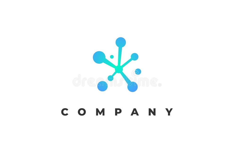 Minimalist Tech Logo Neuron Digital Stock Illustration - Illustration ...