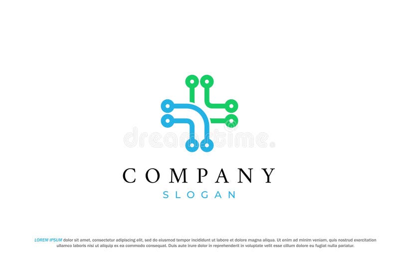Minimalist Tech Logo for a Startup Cross Stock Illustration ...
