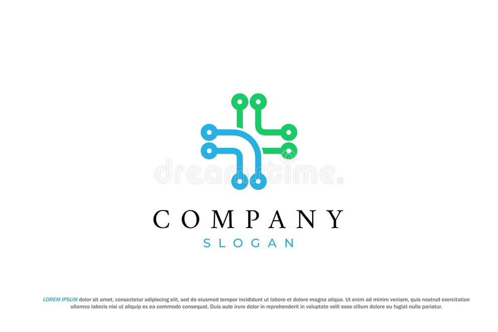 Minimalist Tech Logo for a Startup Cross Stock Illustration ...