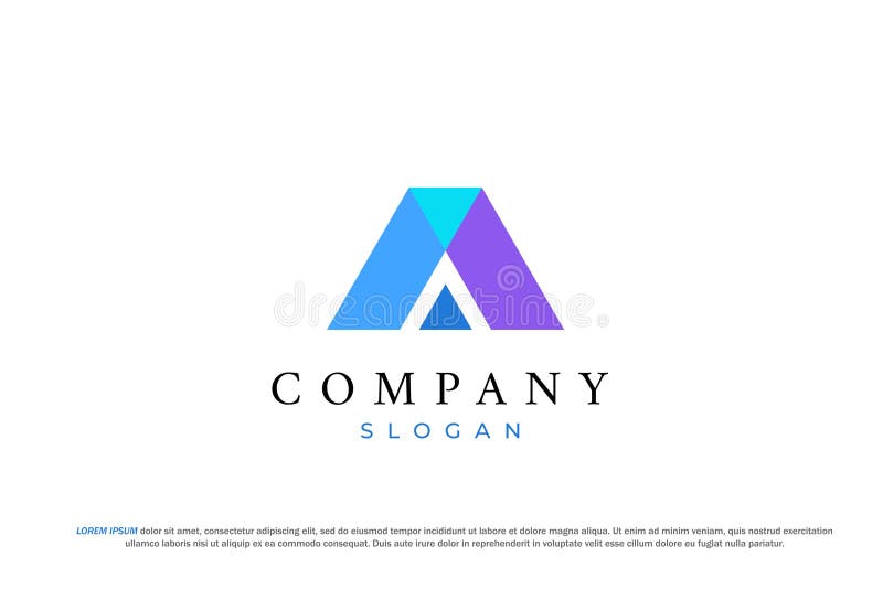Minimalist Tech Logo for a Startup Letter a Stock Illustration ...