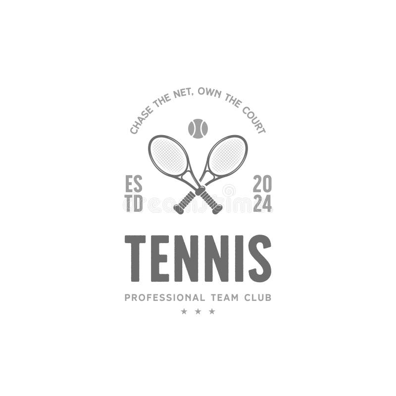 Minimalist Tennis Logo Template Graphic Design with Racket and Ball ...