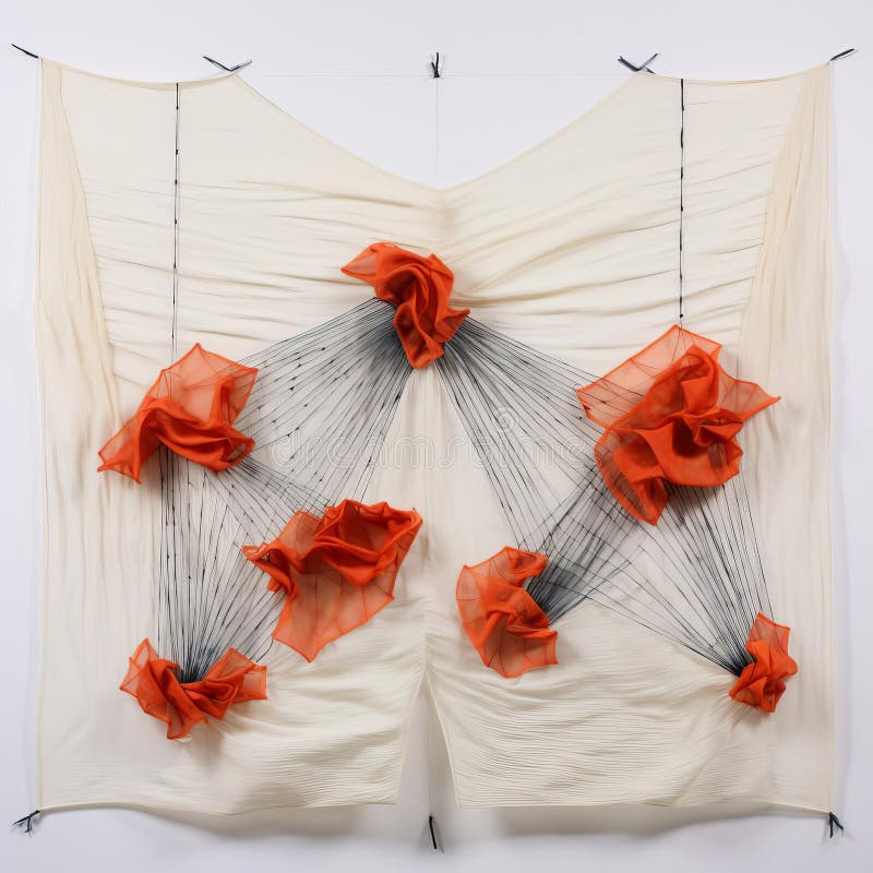 Minimalist Textile Art: Elegant Whimsy in Fabric Design Stock ...