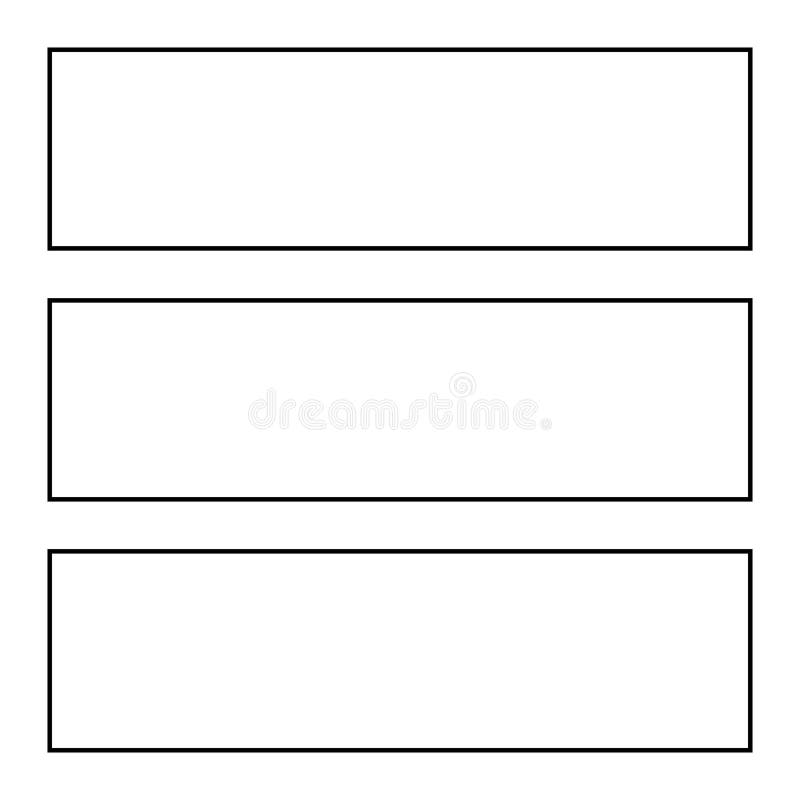 Minimalist Three Horizontal Frames Layout for Design Stock Illustration ...