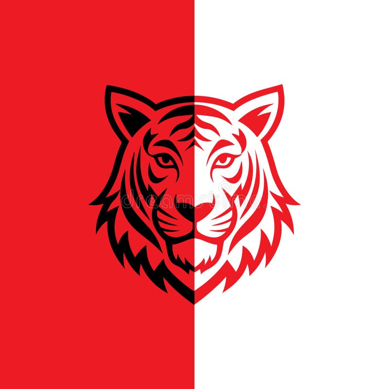 A Minimalist Tiger Logo Vector Art Illustration with a Tiger Icon Logo ...