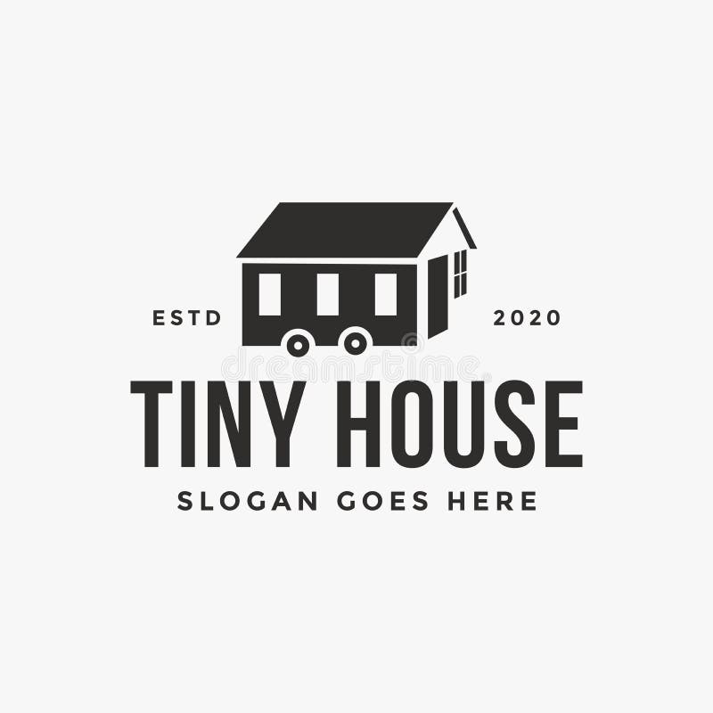 Minimalist Tiny House Trailer Logo Vector Icon Stock Vector ...