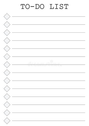 Minimalist To-Do List Template One Column A4, Simple Task Planner ...