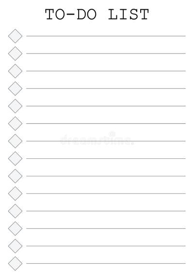Minimalist To-Do List Template One Column A4, Simple Task Planner ...