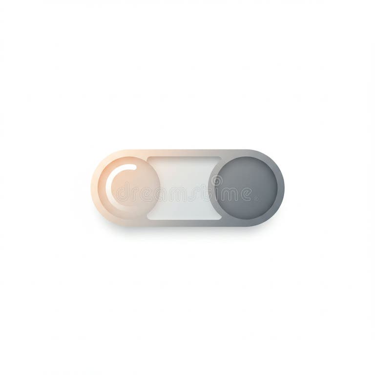 Minimalist Toggle Switch Design on a White Background Featuring Two ...