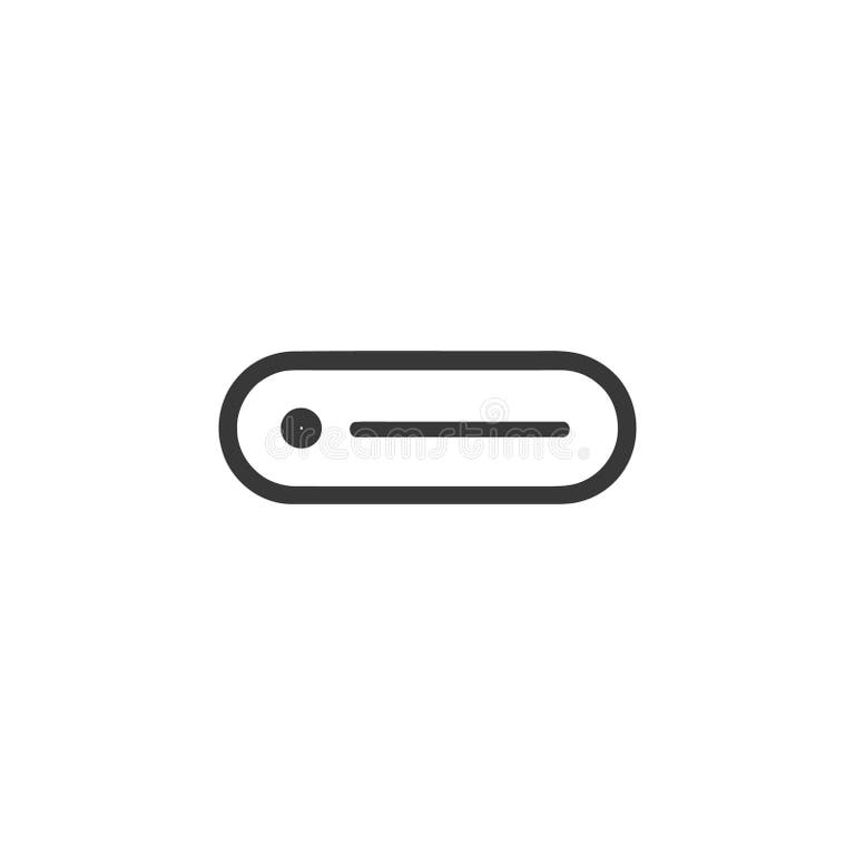 Simple Oval Shape with Line and Dot: Modern Minimalist Icon Design ...