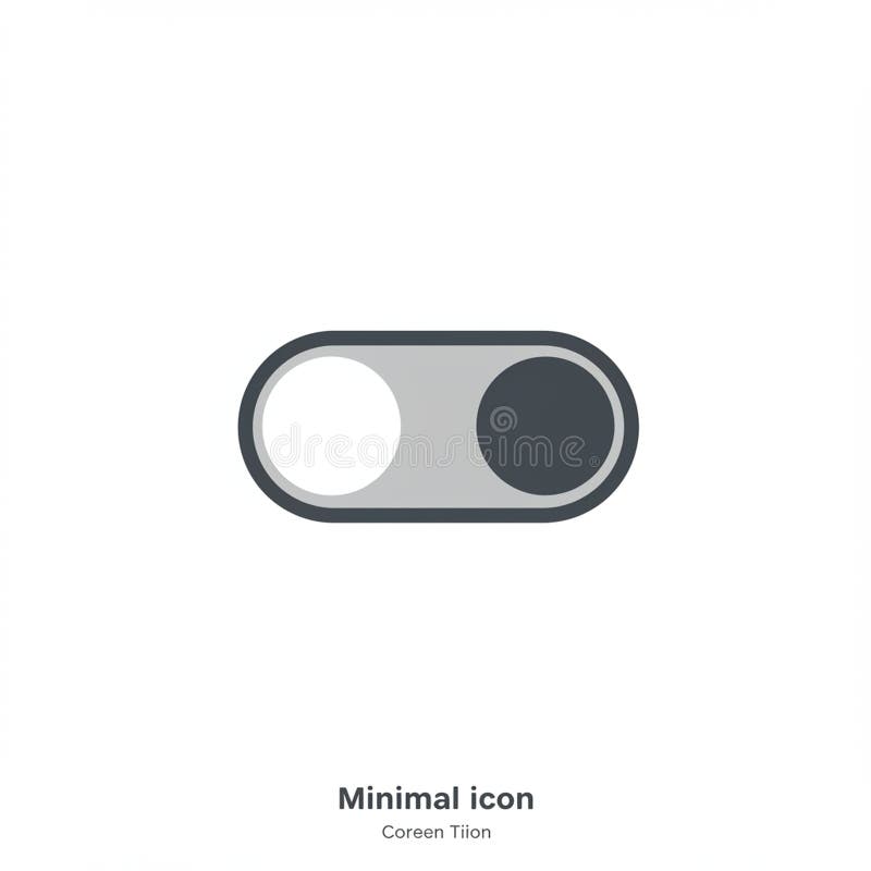 A Minimalist Toggle Switch Icon Featuring a Rounded Rectangular Shape ...