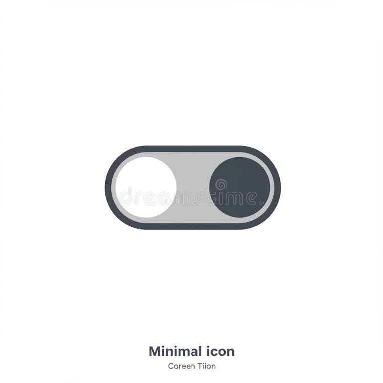 A Minimalist Toggle Switch Icon Featuring a Rounded Rectangular Shape ...