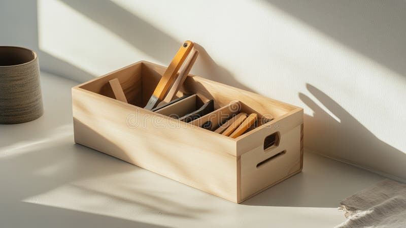 A Minimalist Toolbox Styled with Bold Typography Placed on a Light ...