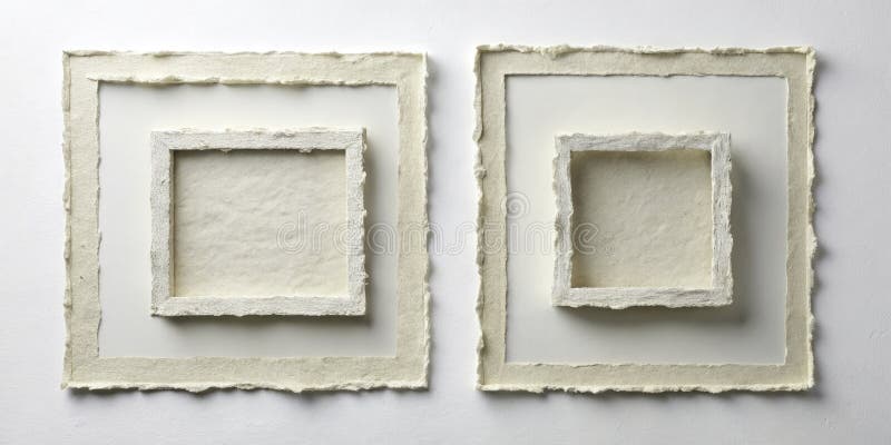 Minimalist Torn Paper Square Frames a Versatile Border Set for Creative Design Projects ...