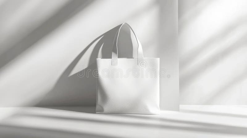 Minimalist Tote Bag Mockup Placed on a Clean Stock Image - Image of ...