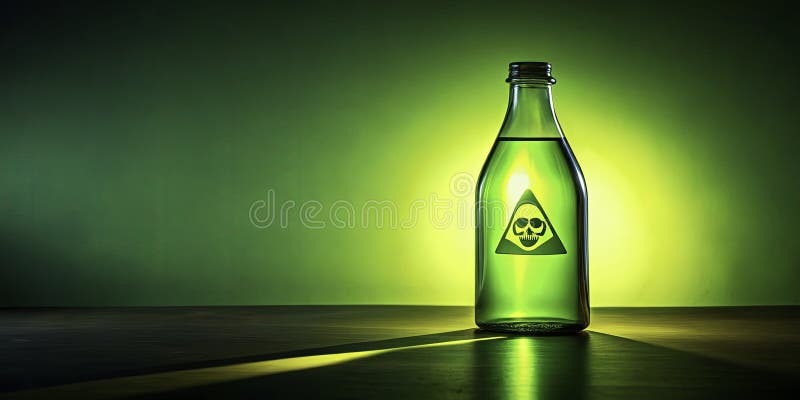 A Minimalist Toxic Bottle Striking Visual Representation of Hazardous ...