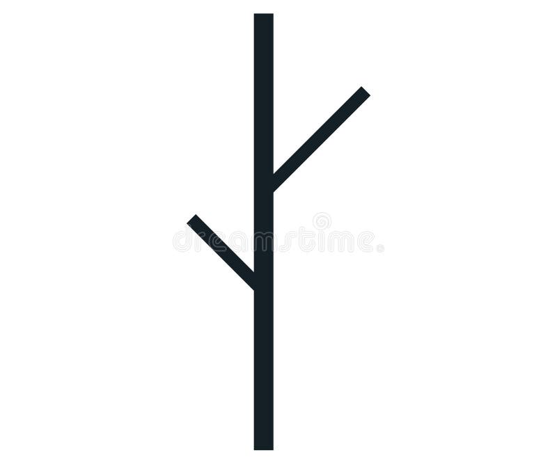 Minimalist Tree Diagram with Simple Branches on White Background Stock ...