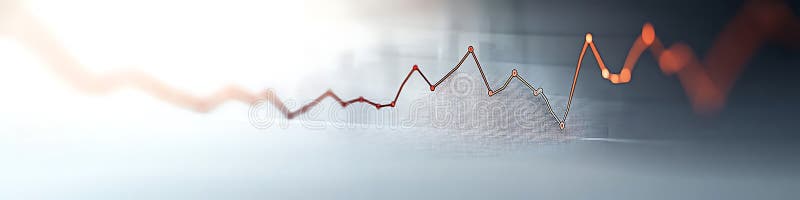 Minimalist Trendline Graph on a Light Grey Background Stock ...