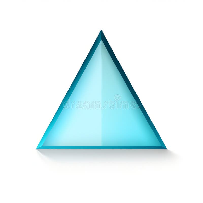Minimalist Triangle Illustration with Realistic Light and Color Stock ...