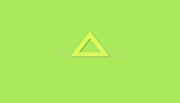 Minimalist Triangle Shape Green, Simple Geometric Design and Icon ...
