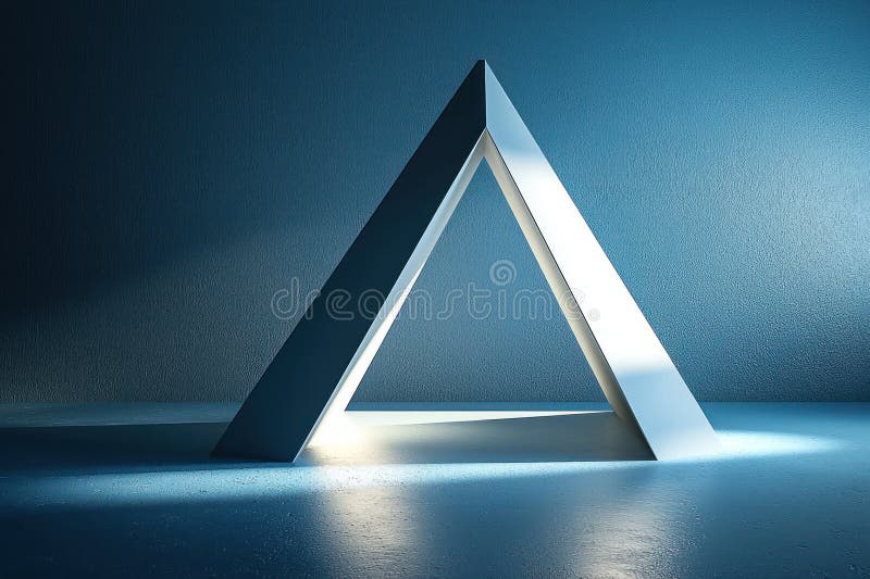 Minimalist Triangular Structure with Soft Lighting and Elegant Shadows ...