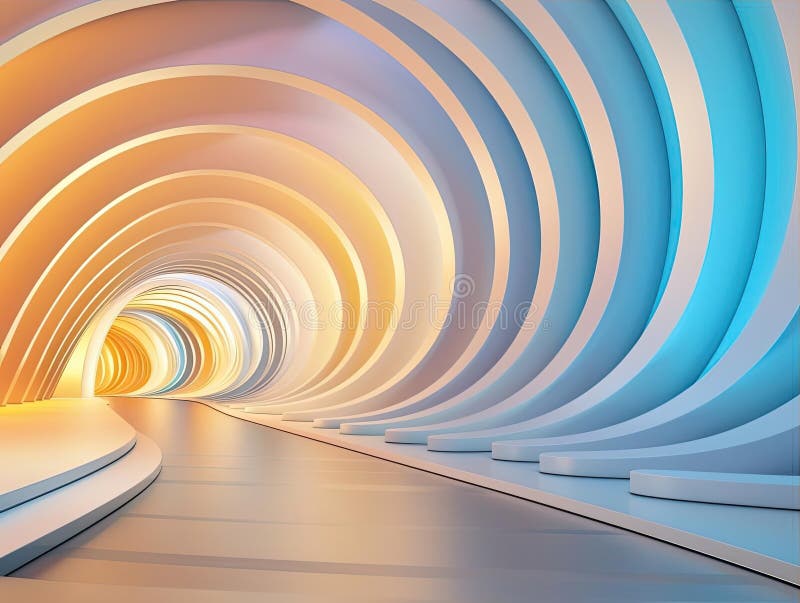 Minimalist Tunnel Pattern with Smooth Gradient for a Sleek Modern ...