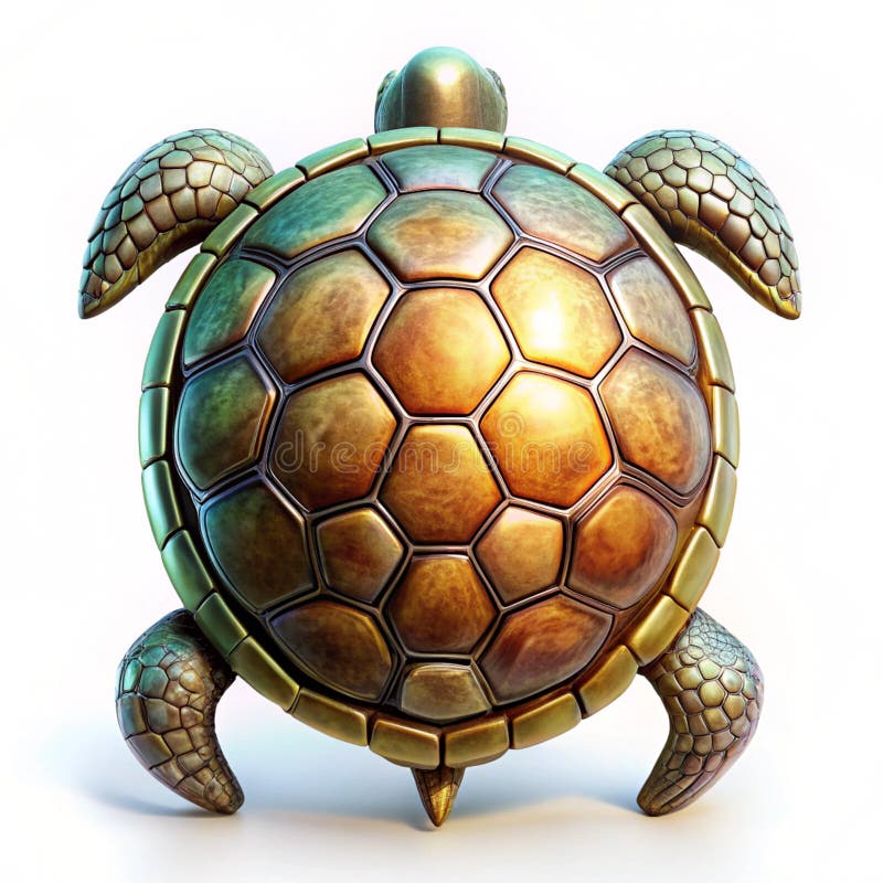 Simple Abstract Turtle with Circular Shell Stock Illustration ...