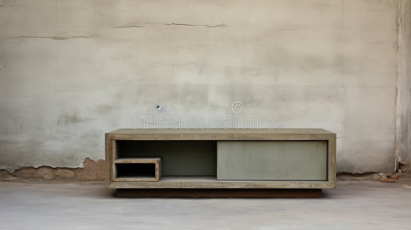 Minimalist Tv Stand in Concrete Room: a Captivating Blend of Rustic ...
