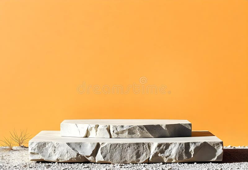 A Minimalist Two-step Round Concrete Platform with a Rough Texture ...