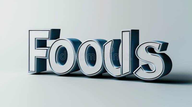 Minimalist Typographic Composition Featuring Foools Modern Art Style ...