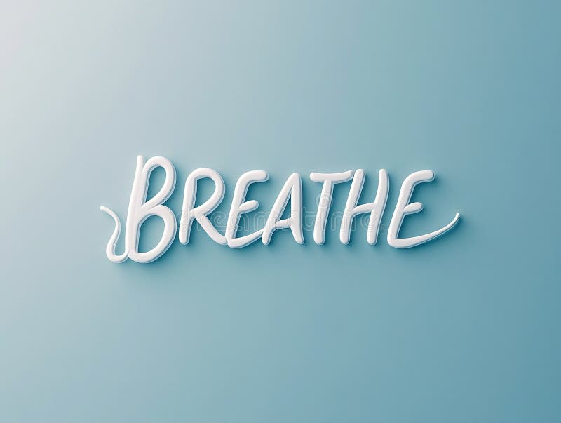 Minimalist Typography Design Featuring the Word BREATHE in Elegant ...