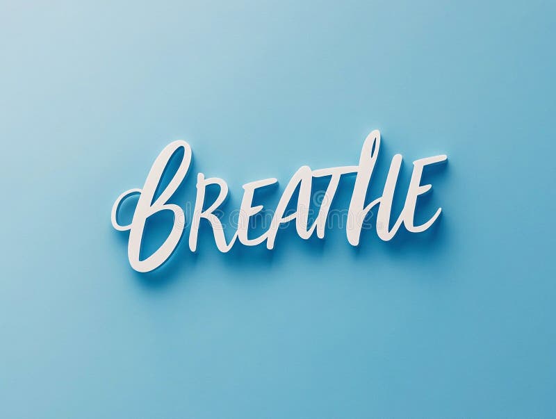 Minimalist Typography Design Featuring the Word BREATHE in Elegant ...