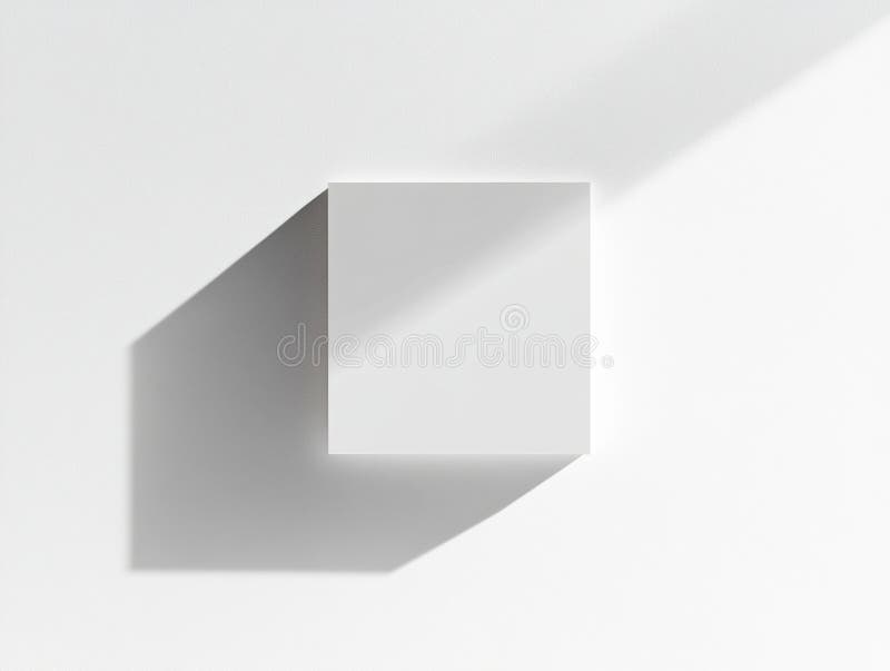 Minimalist Ultra Realistic Top Down Image of Blank Square with Shadow ...