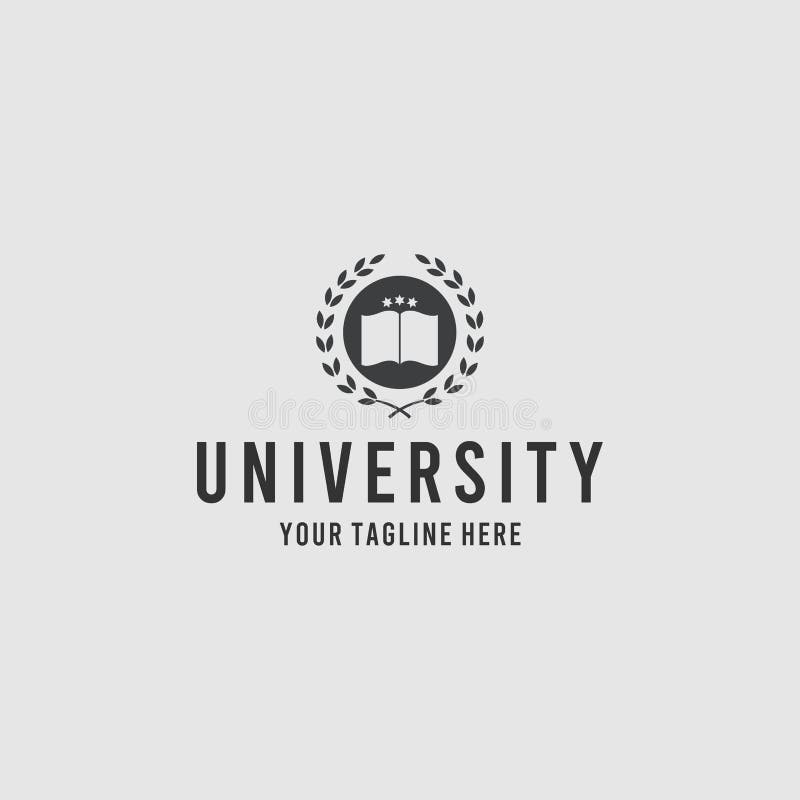 Minimalist University and Book Logo Design Stock Illustration ...