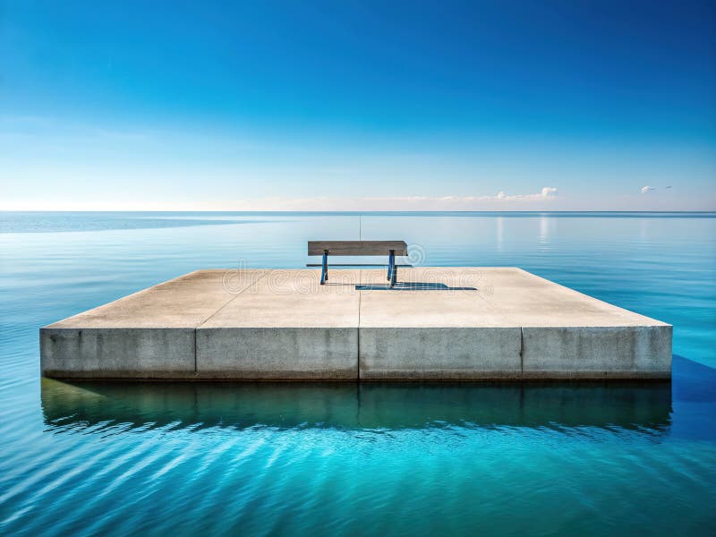 Minimalist Urban Exploration AIGenerated Architectural Dock Scene by ...