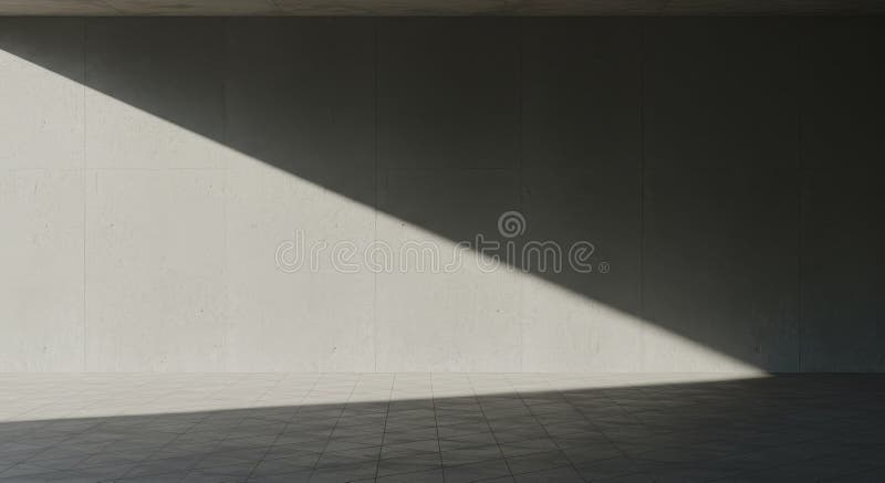 Minimalist Urban Wall with Angled Sunlight Modern Architecture Light ...
