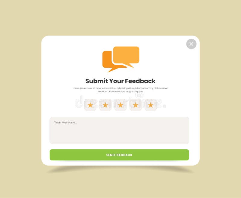 Minimalist User Feedback Collection Ui Popup Kit Design with Text Box ... Minimalist User Feedback Collection Ui Popup Kit Design with Text Box ...