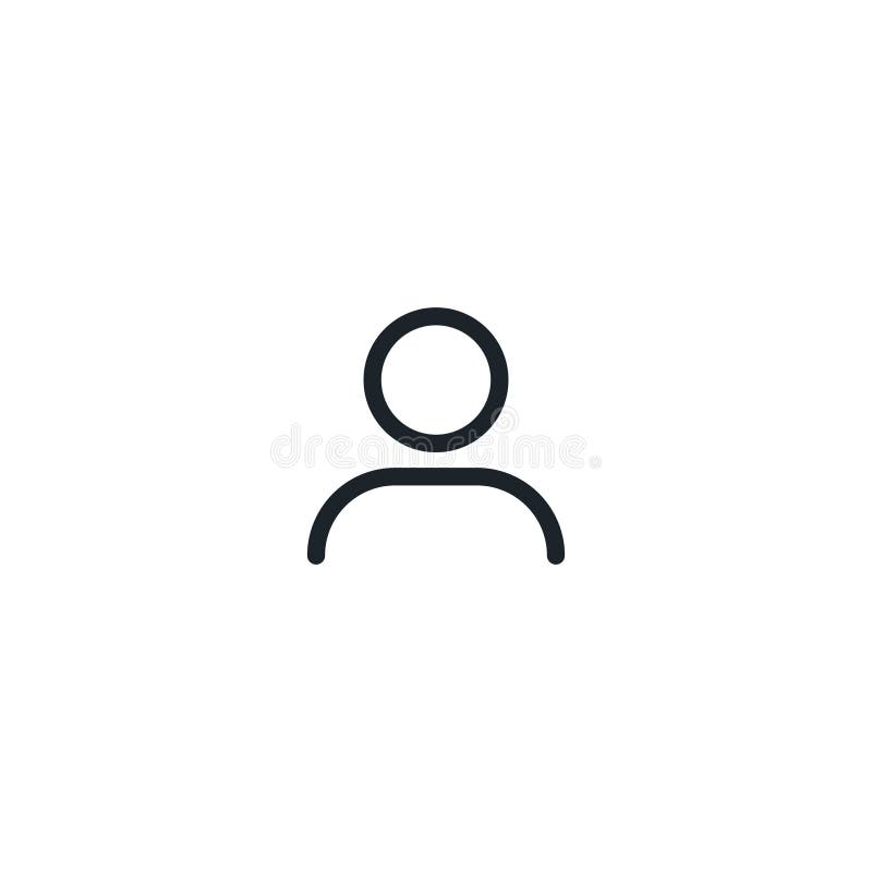 Minimalist User Icon Design on a Clean Background. a Simple User Avatar ...
