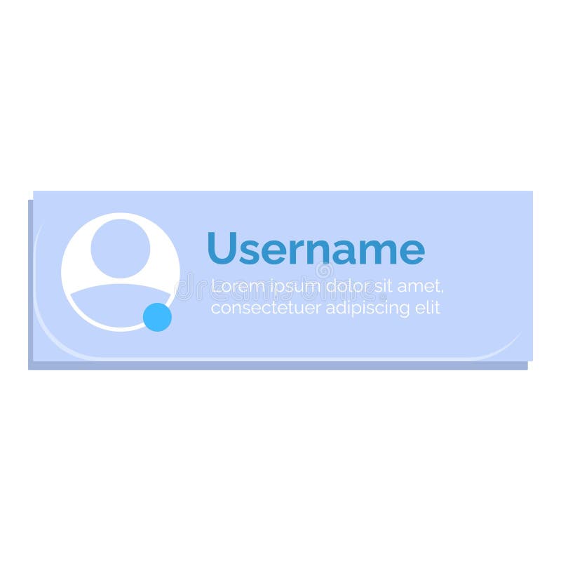 Minimalist User Interface Element Showing Username Field Stock Vector ...
