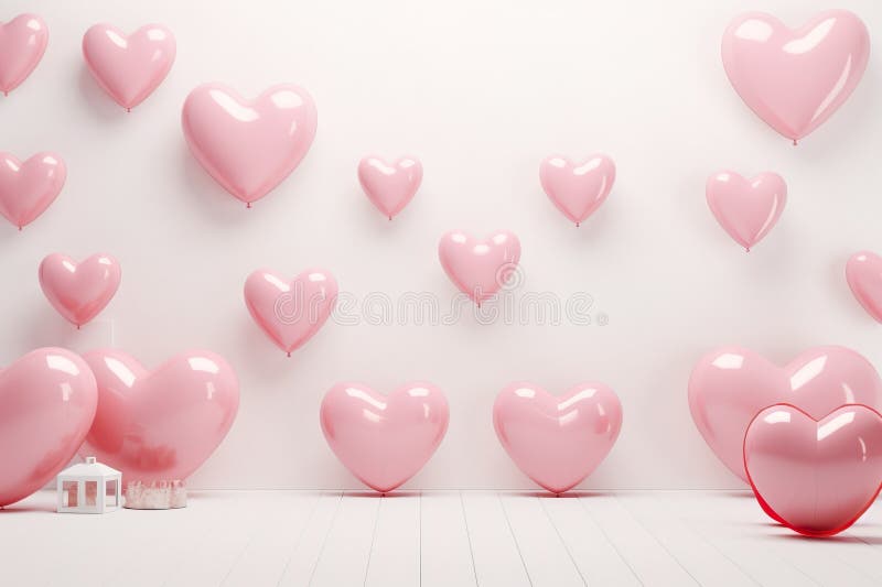 Minimalist Valentine S Day Backdrop: Love Elegance Stock Photo - Image ...
